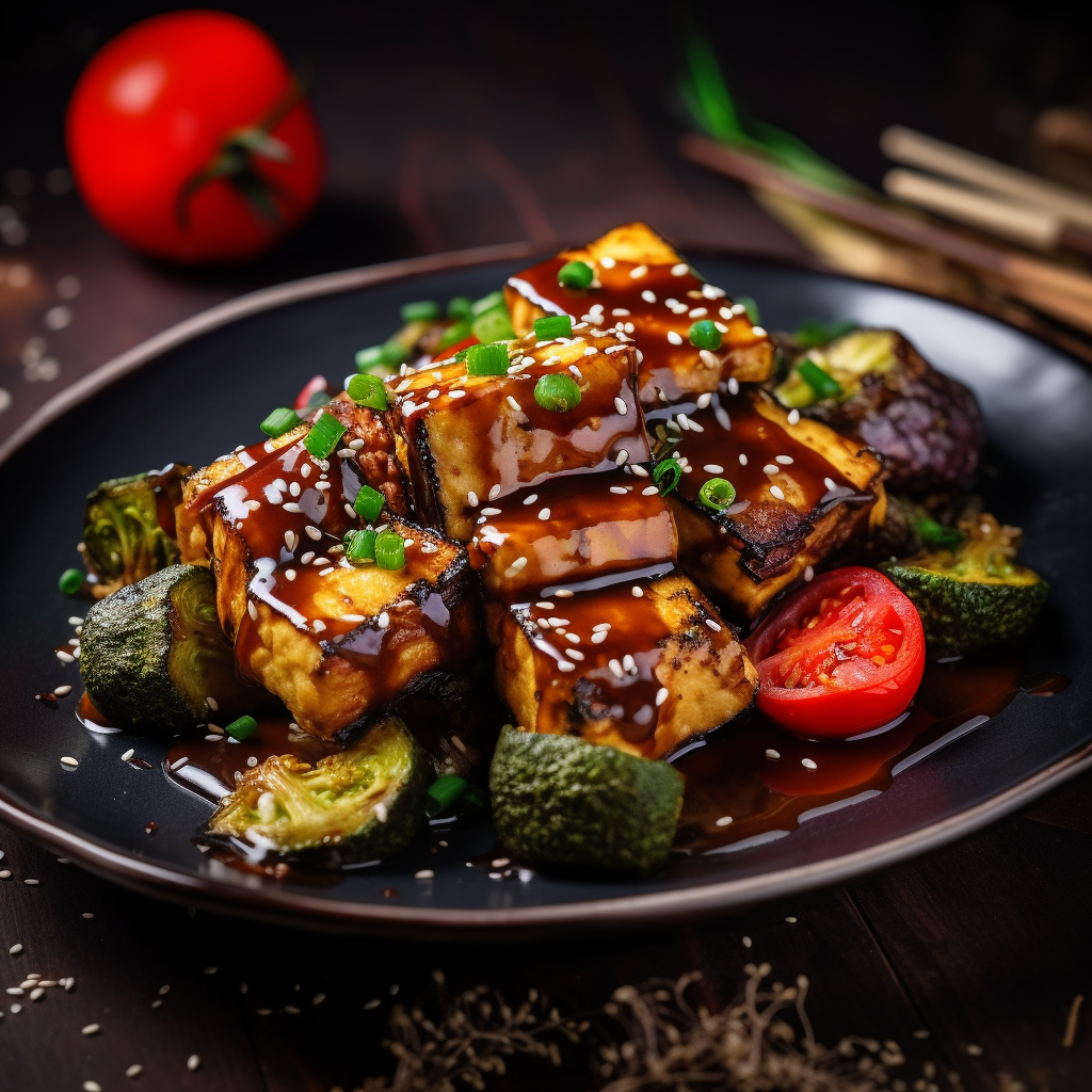 Zdravé recepty s HEFU, konopným tofu. Konopné Tofu s Teriyaki Omáčkou