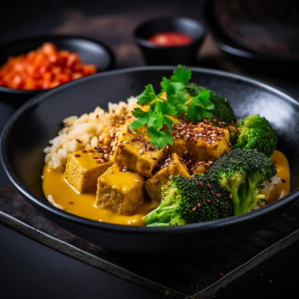HEFU, Konopné Tofu v Kari Omáčke. Recept